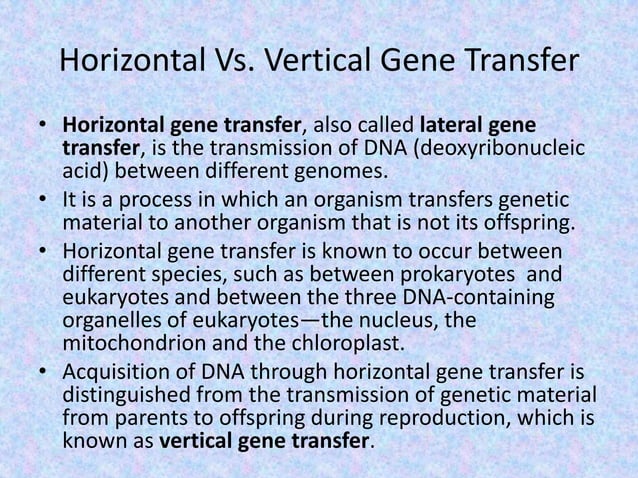 Horizontal gene transfer in bacteria | PDF | Biological Sciences | Science