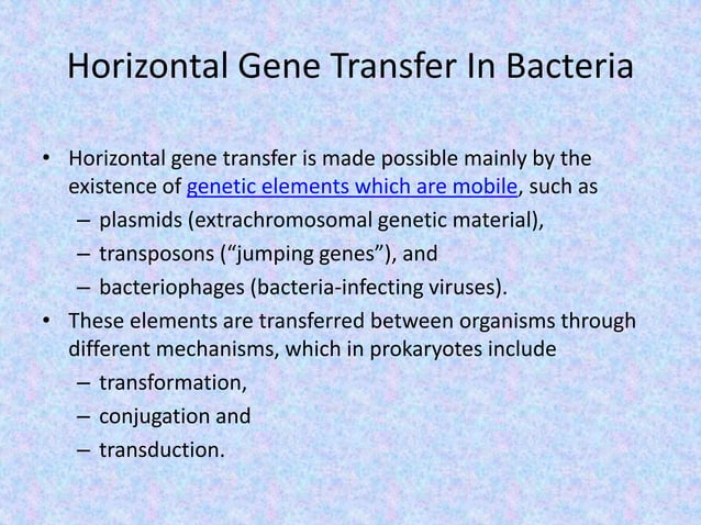 Horizontal gene transfer in bacteria | PDF | Biological Sciences | Science