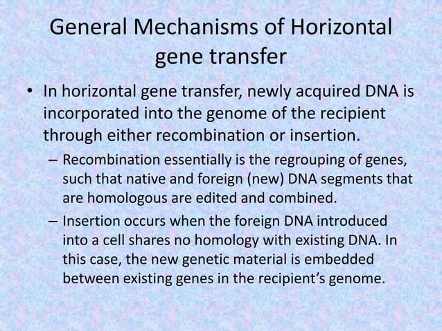 Horizontal gene transfer in bacteria | PDF | Biological Sciences | Science