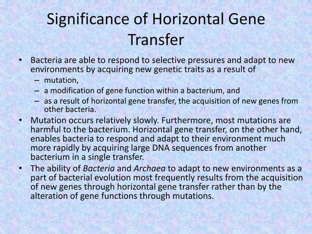 Horizontal gene transfer in bacteria | PDF | Biological Sciences | Science