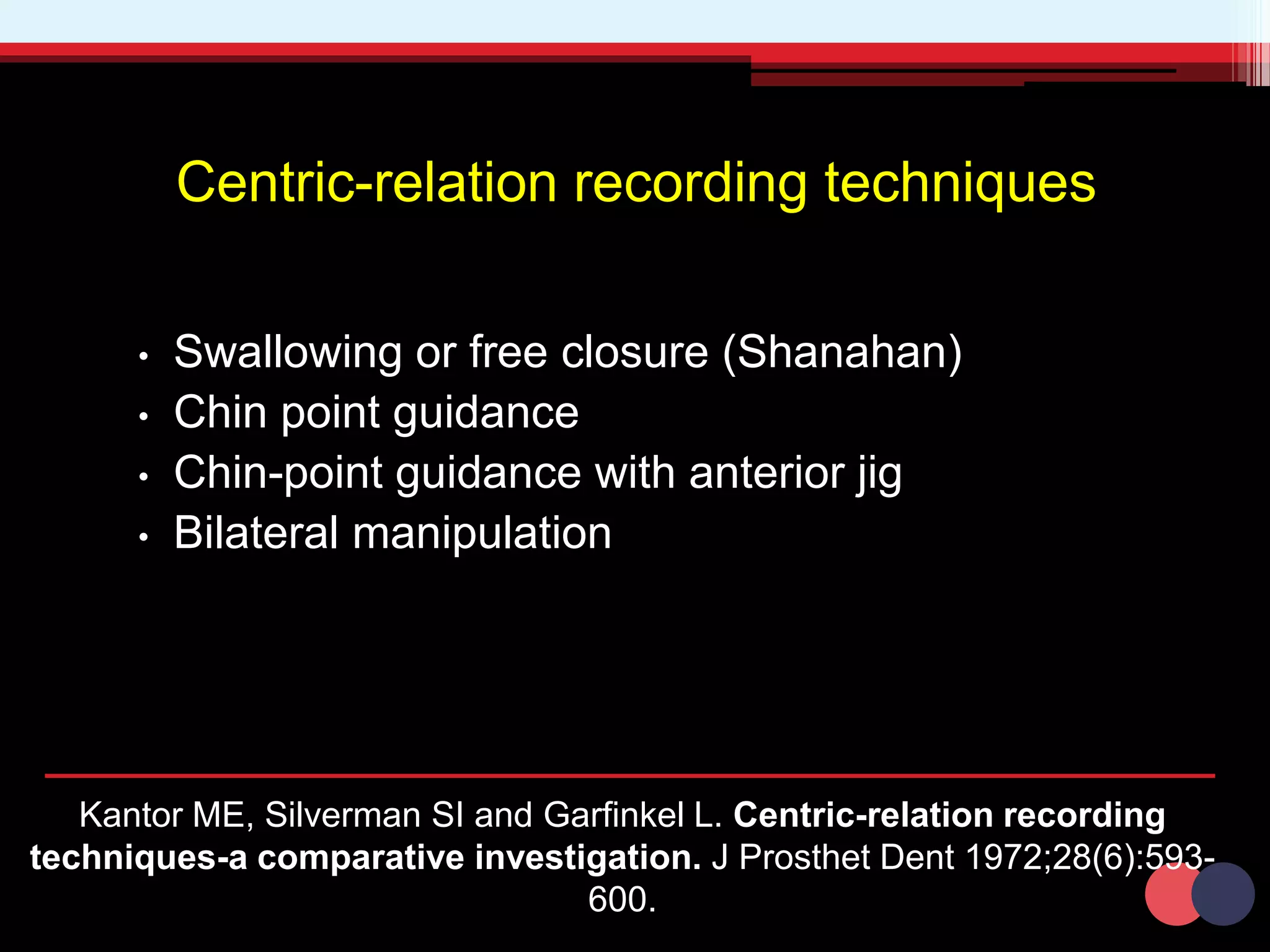 Horizontal jaw relation in complete denture | PPTX
