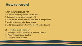 HORIZONTAL JAW RELATION - prosthodontics | PPTX