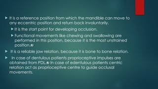 HORIZONTAL JAW RELATION IN COMPLETE DENTURE | PPTX