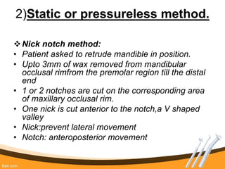 Horizontal jaw relation -prosthodontics | PPTX