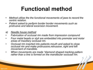 Horizontal jaw relation -prosthodontics | PPTX