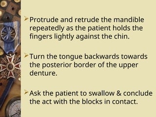 Horizontal Jaw Relation in complete denture | PPT