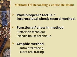 Horizontal Jaw Relation in complete denture | PPT