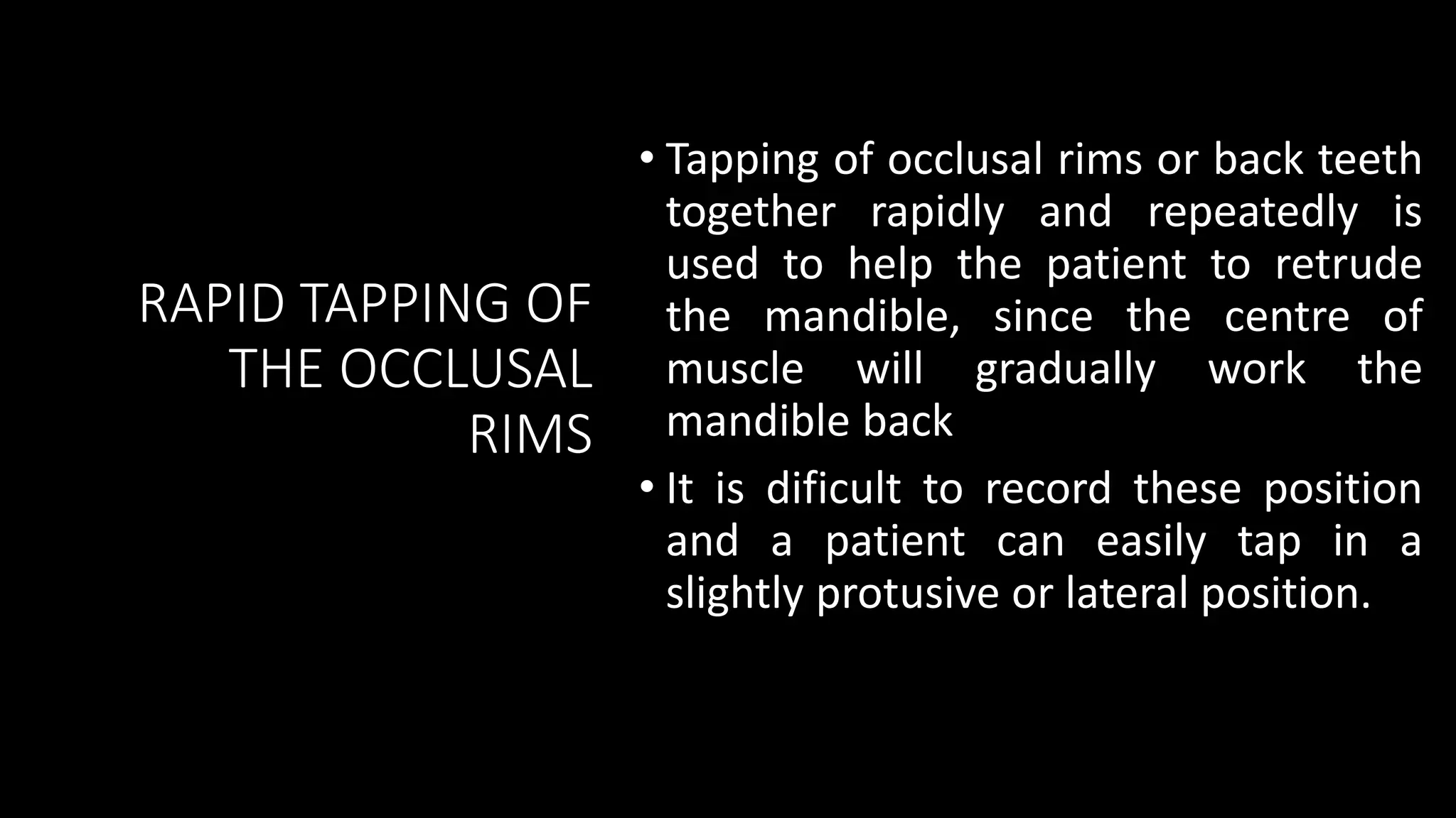 HORIZONTAL JAW RELATIONS - jaw relation pptx | PPTX