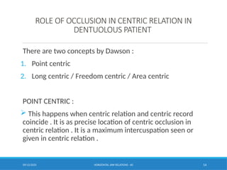 HORIZONTAL JAW RELATIONS IN PROSTHODONTICS | PPTX