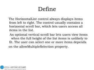 Horizontal list | PPT