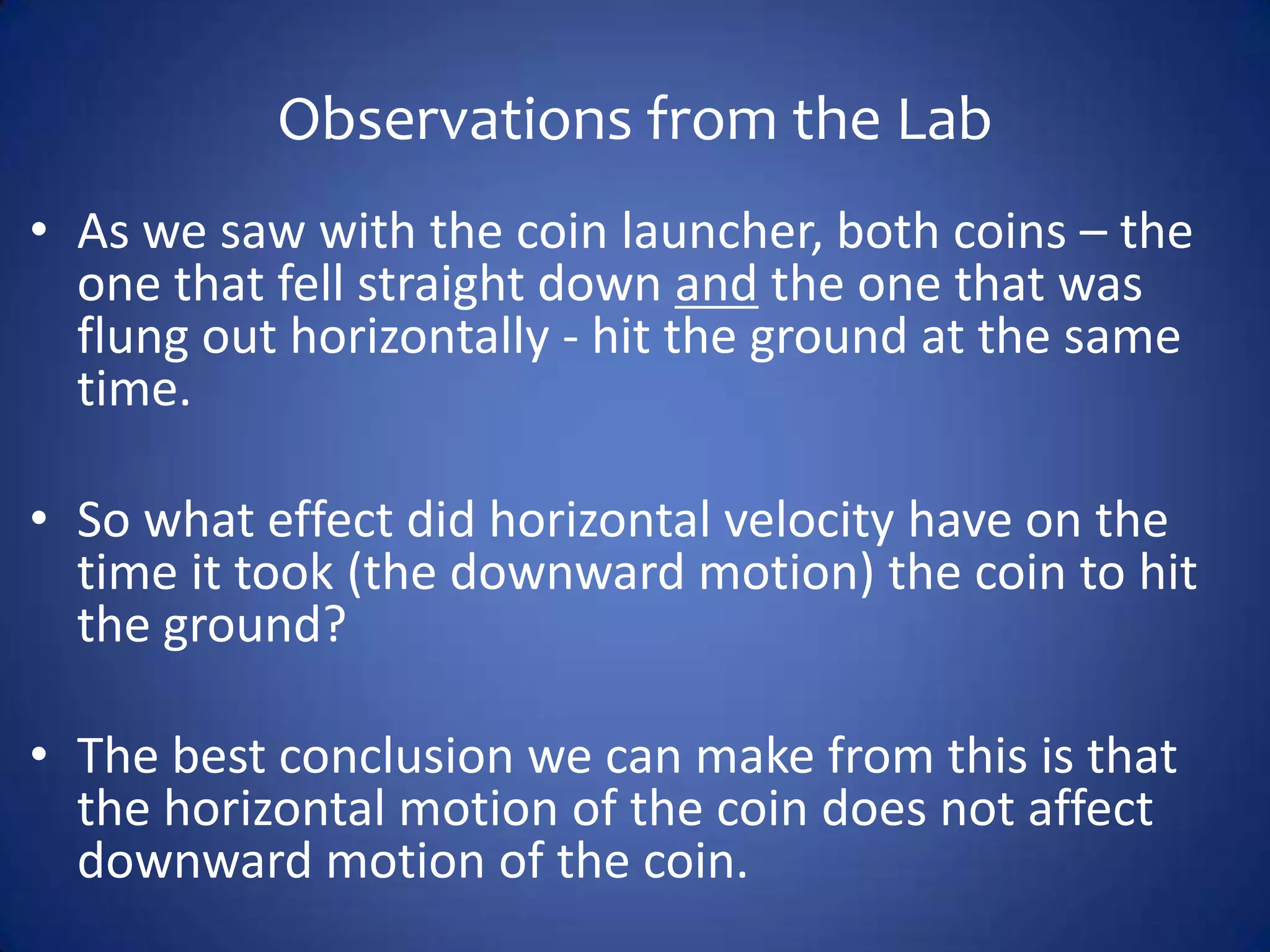 Horizontally Launched Projectiles | PPTX