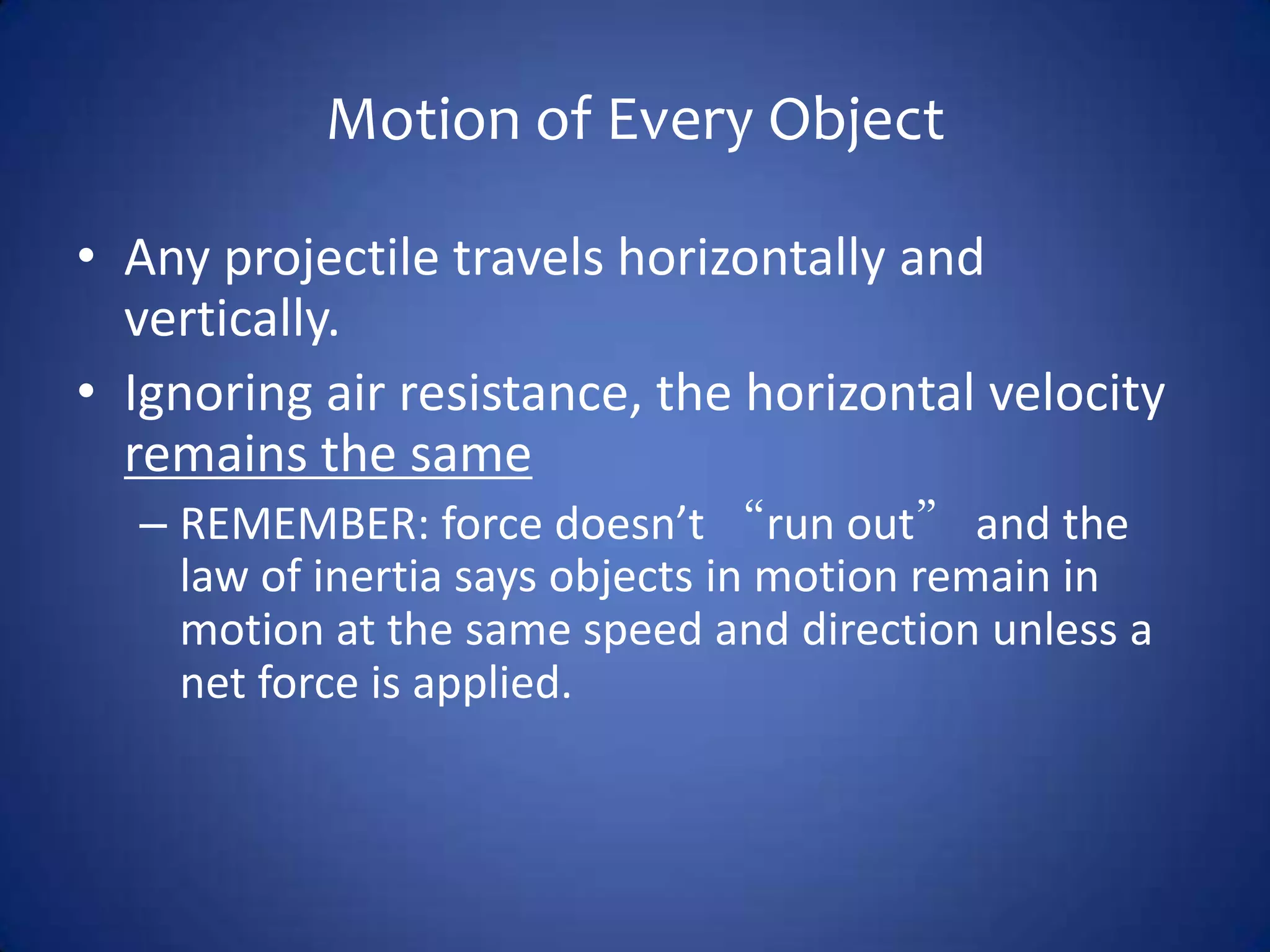 Horizontally Launched Projectiles | PPTX