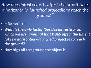 Horizontally Launched Projectiles | PPTX
