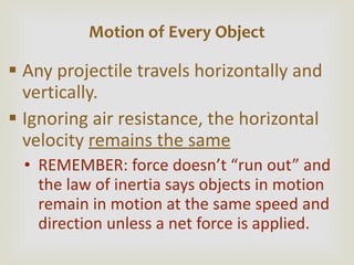 Horizontally Launched Projectiles | PPT