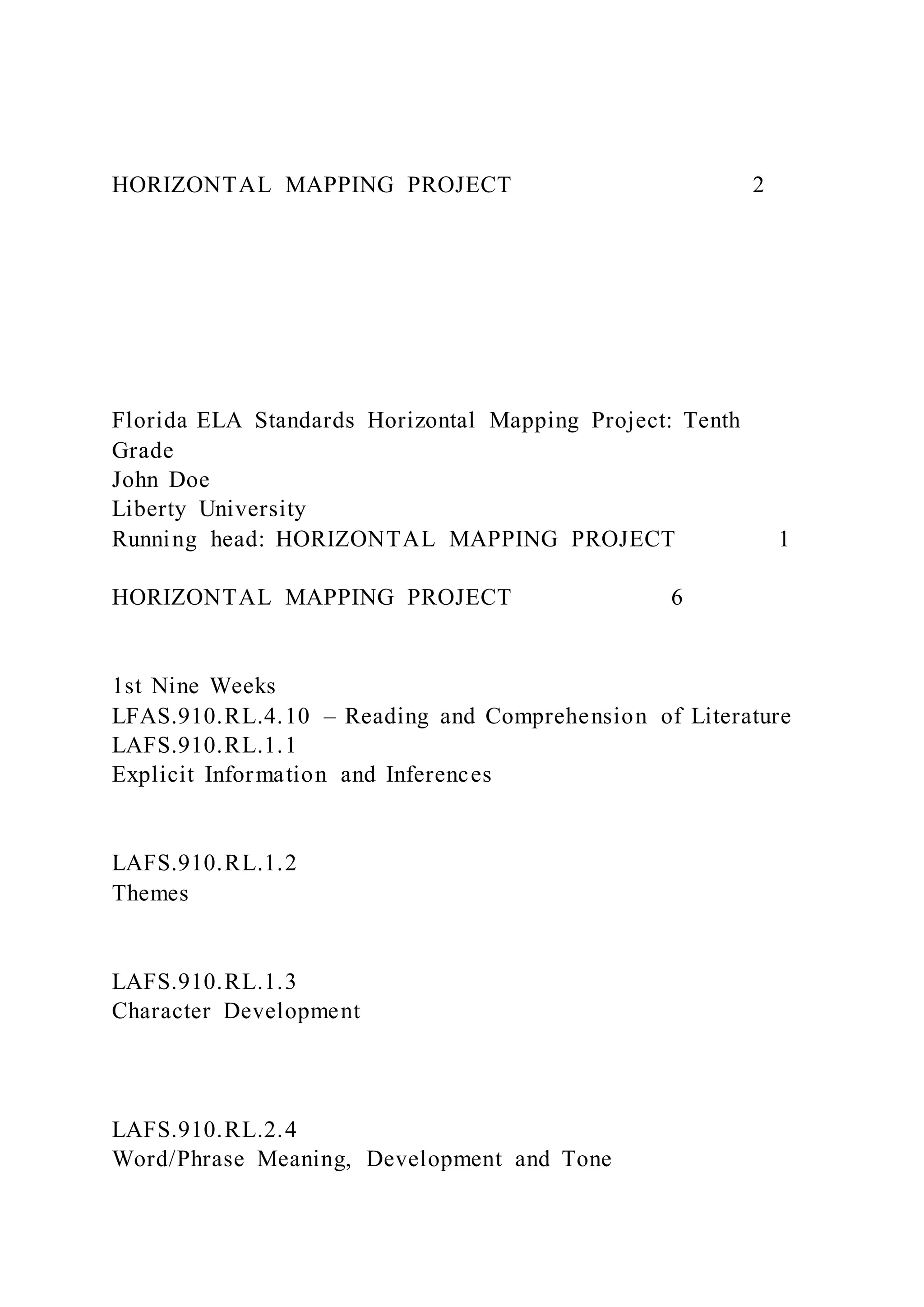 HORIZONTAL MAPPING PROJECT 2Fl | DOCX