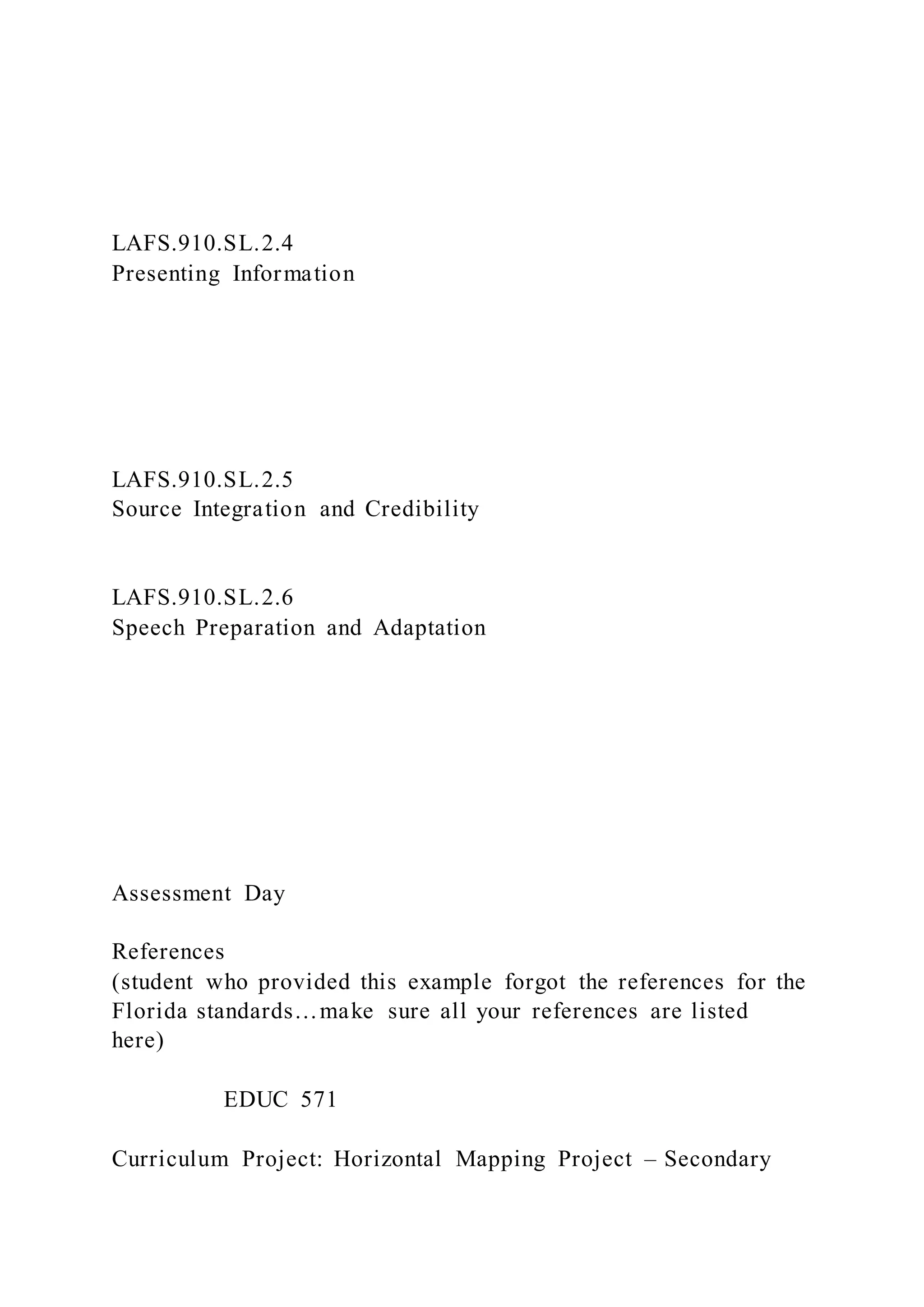 HORIZONTAL MAPPING PROJECT 2Fl | DOCX