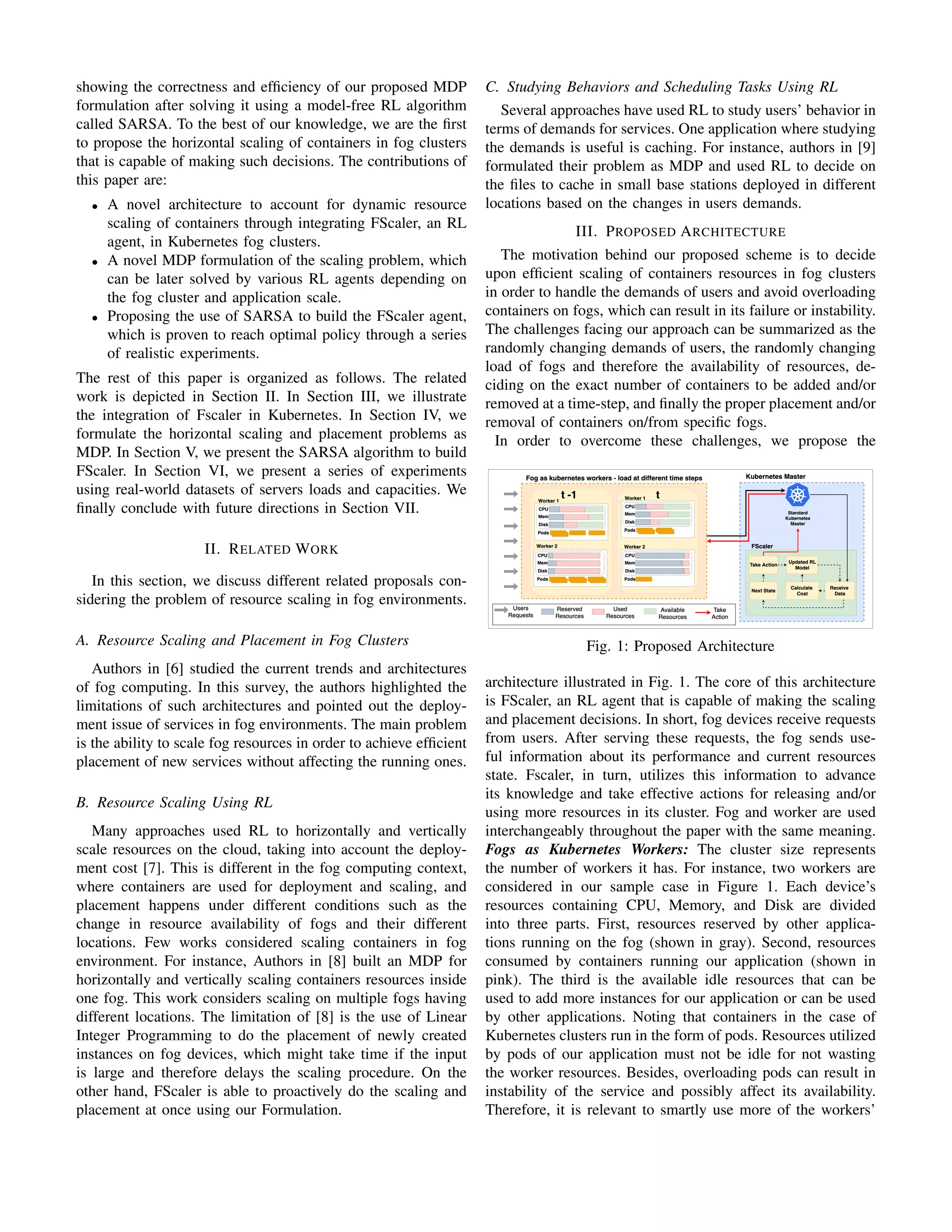 FScaler: Automatic Resource Scaling of Containers in Fog Clusters Using Reinforcement Learning | PDF
