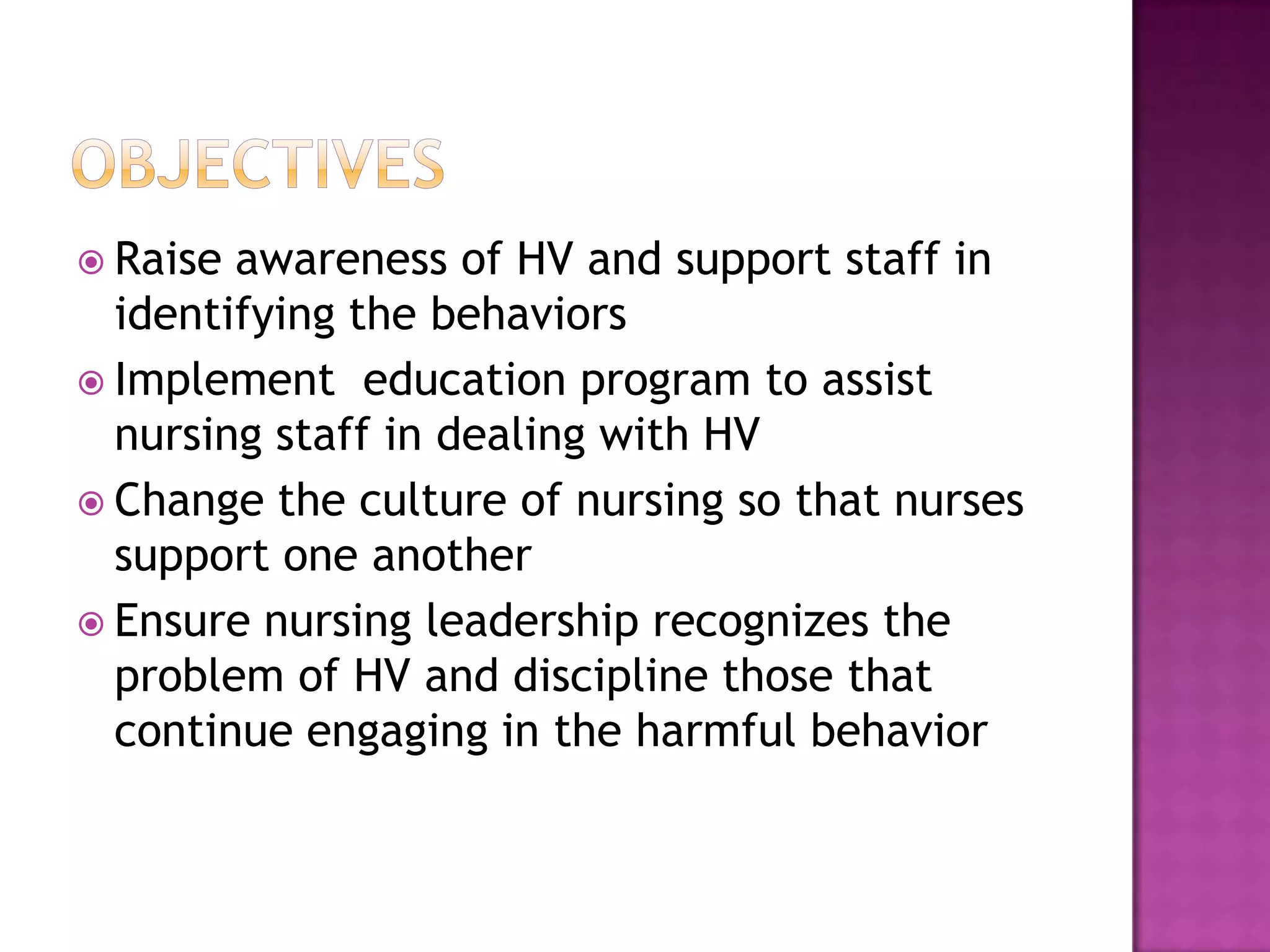 Horizontal violence in nursing ppt | PPTX