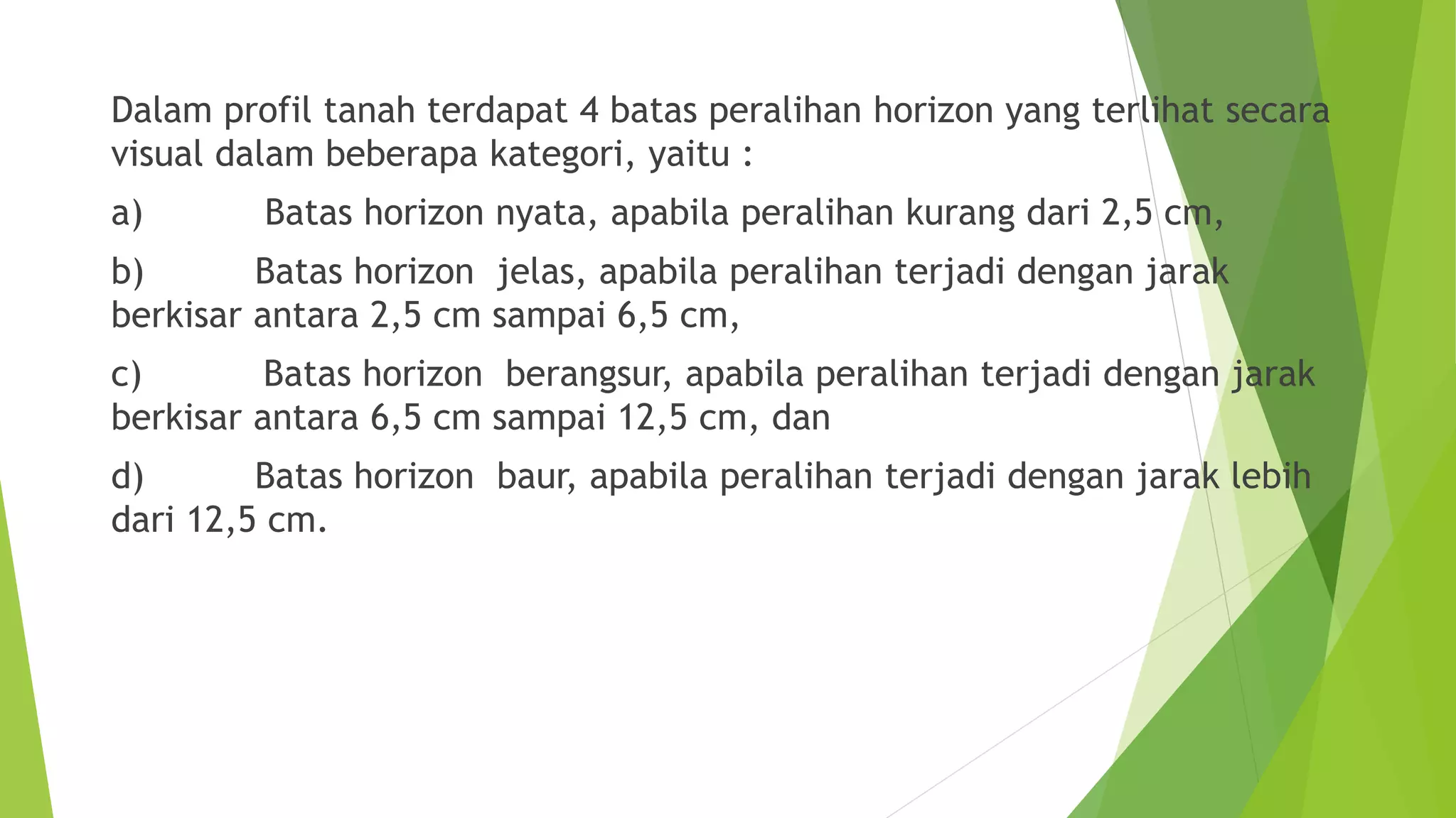 Horizon tanah | PPTX