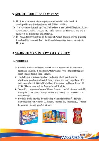 4 P's of Horlicks product | PDF