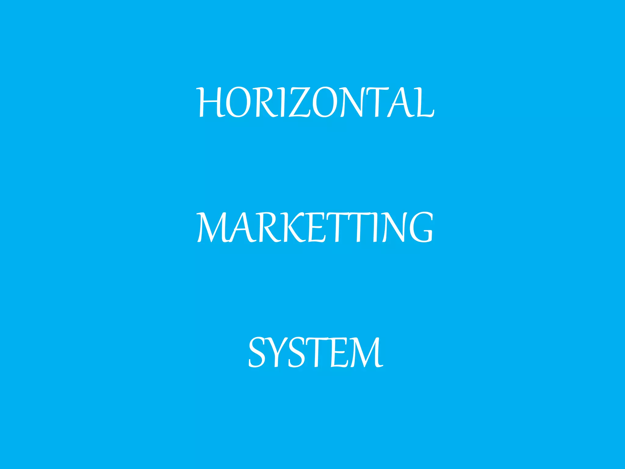Horizontal Marketing System | PPTX
