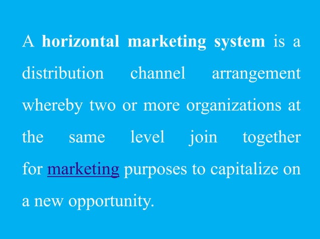 Horizontal Marketing System | PPTX