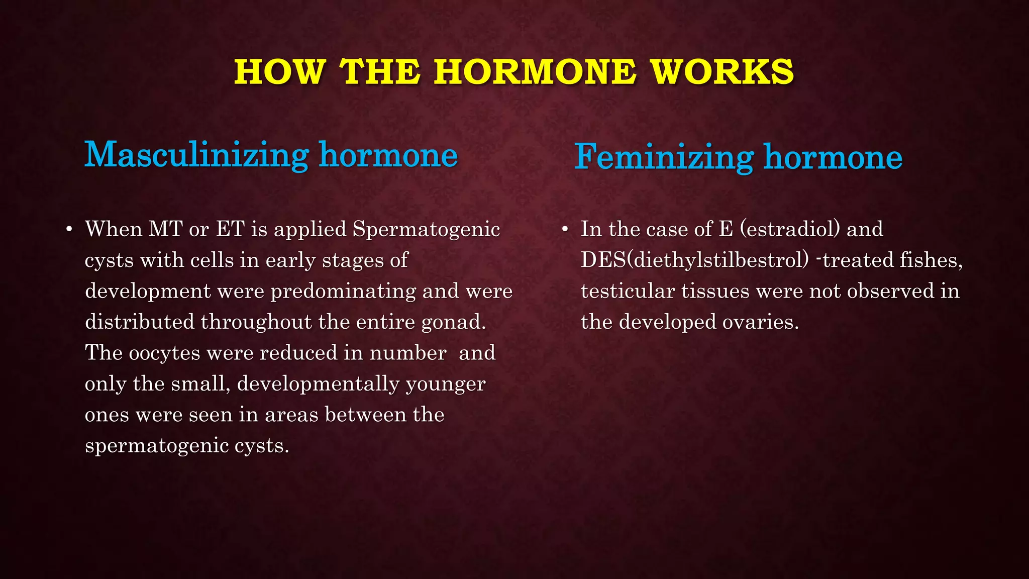 Hormonal Sex Manipulation Ppt