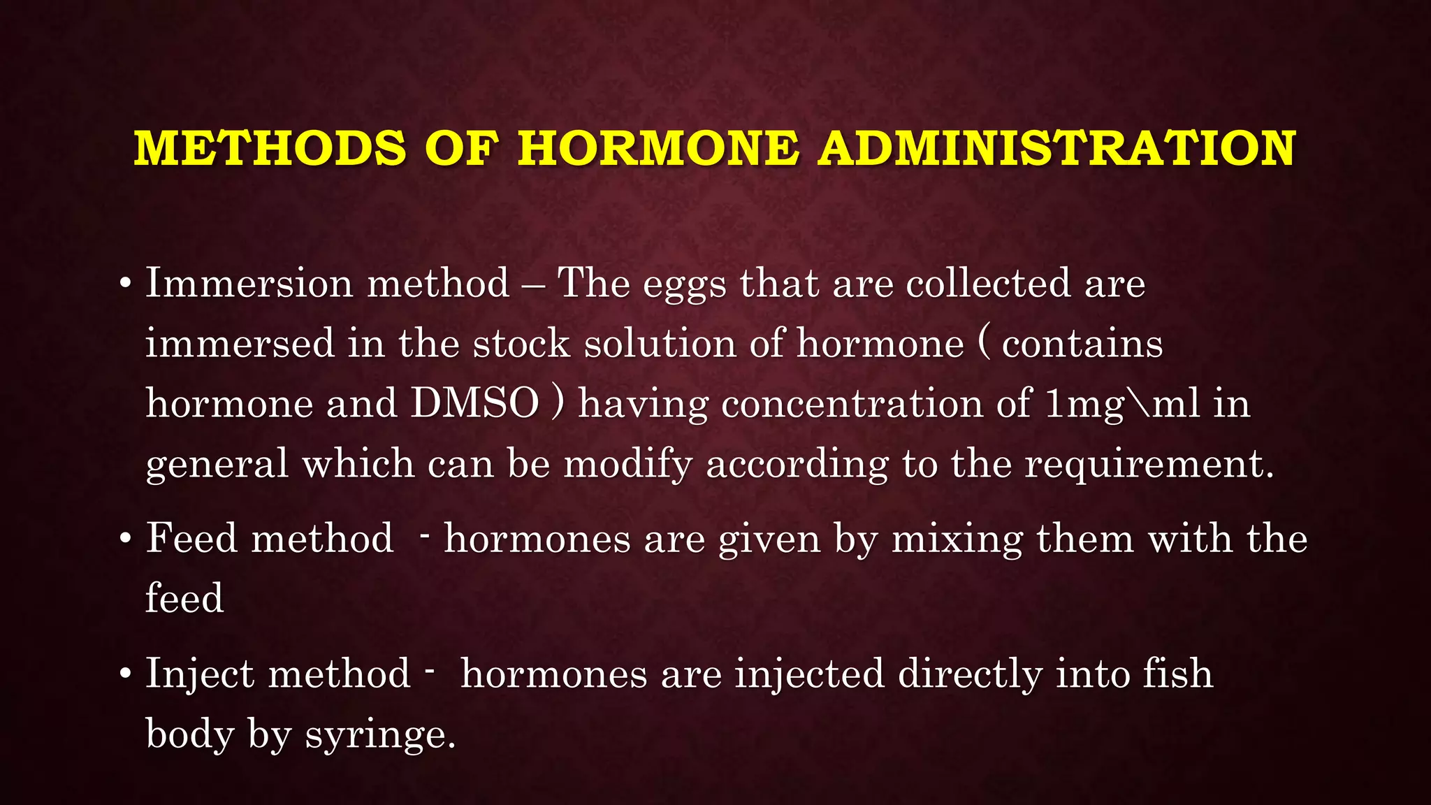 Hormonal Sex Manipulation Pptx