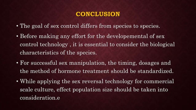 Hormonal Sex Manipulation Pptx