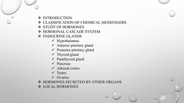 Hormonal cascade system involving hypothalamus | PPT