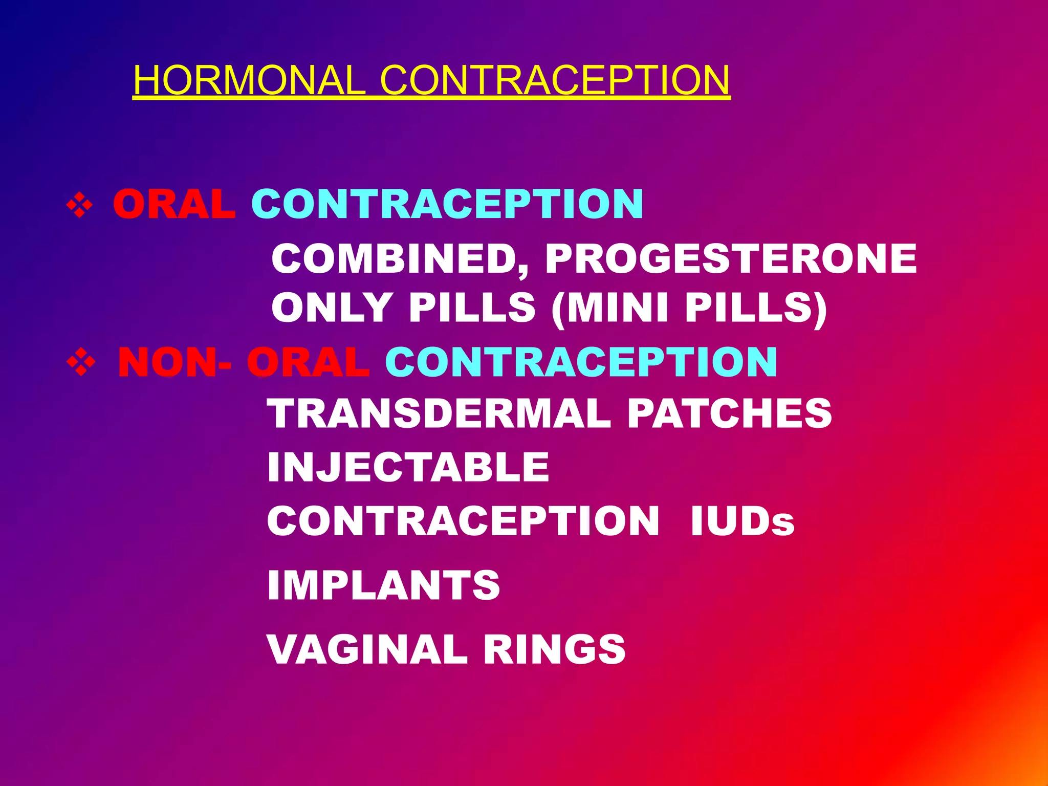 Hormonal contraception | PPTX