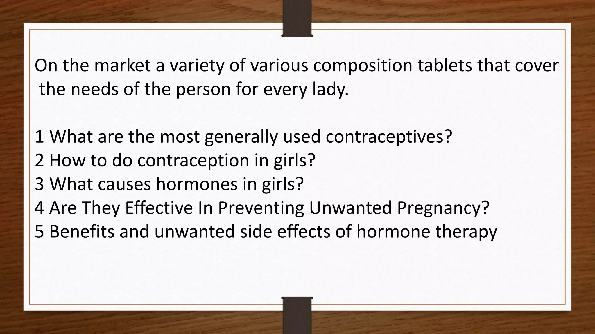 Hormonal contraceptive- medical information ( all about hormonal ...