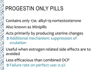 Hormonal contraceptives 1 | PPTX