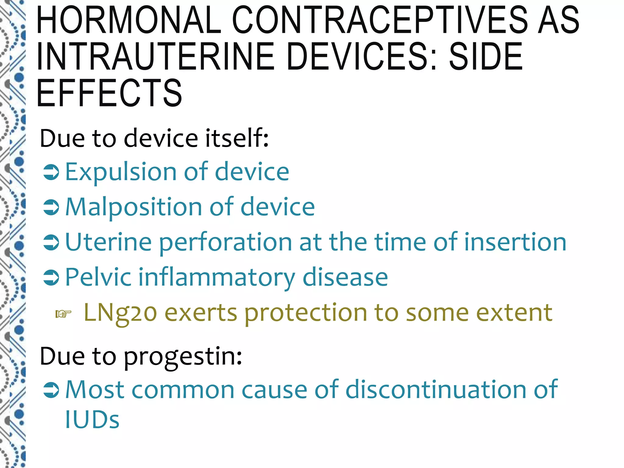 Hormonal contraceptives 2 | PPTX