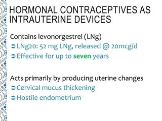 Hormonal contraceptives 2 | PPTX
