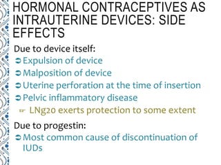Hormonal contraceptives 2 | PPTX