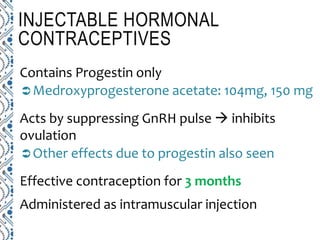 Hormonal contraceptives 2 | PPTX