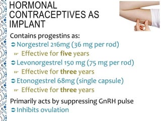 Hormonal contraceptives 2 | PPTX