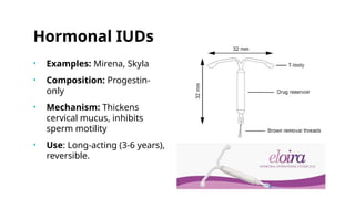 Hormonal Contraceptives: Types, Mechanisms, and Benefits | PPTX