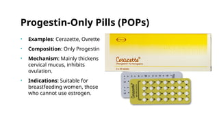 Hormonal Contraceptives: Types, Mechanisms, and Benefits | PPTX