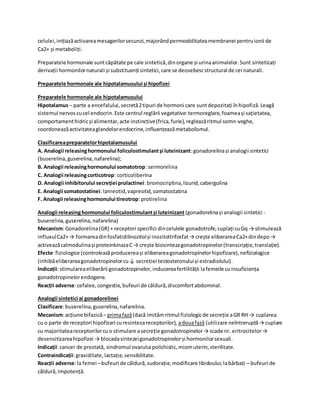 Farmacologie: preparate hormonale | DOCX