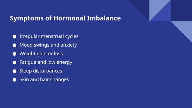 Hormonal Imbalance in women let's understand | PPTX