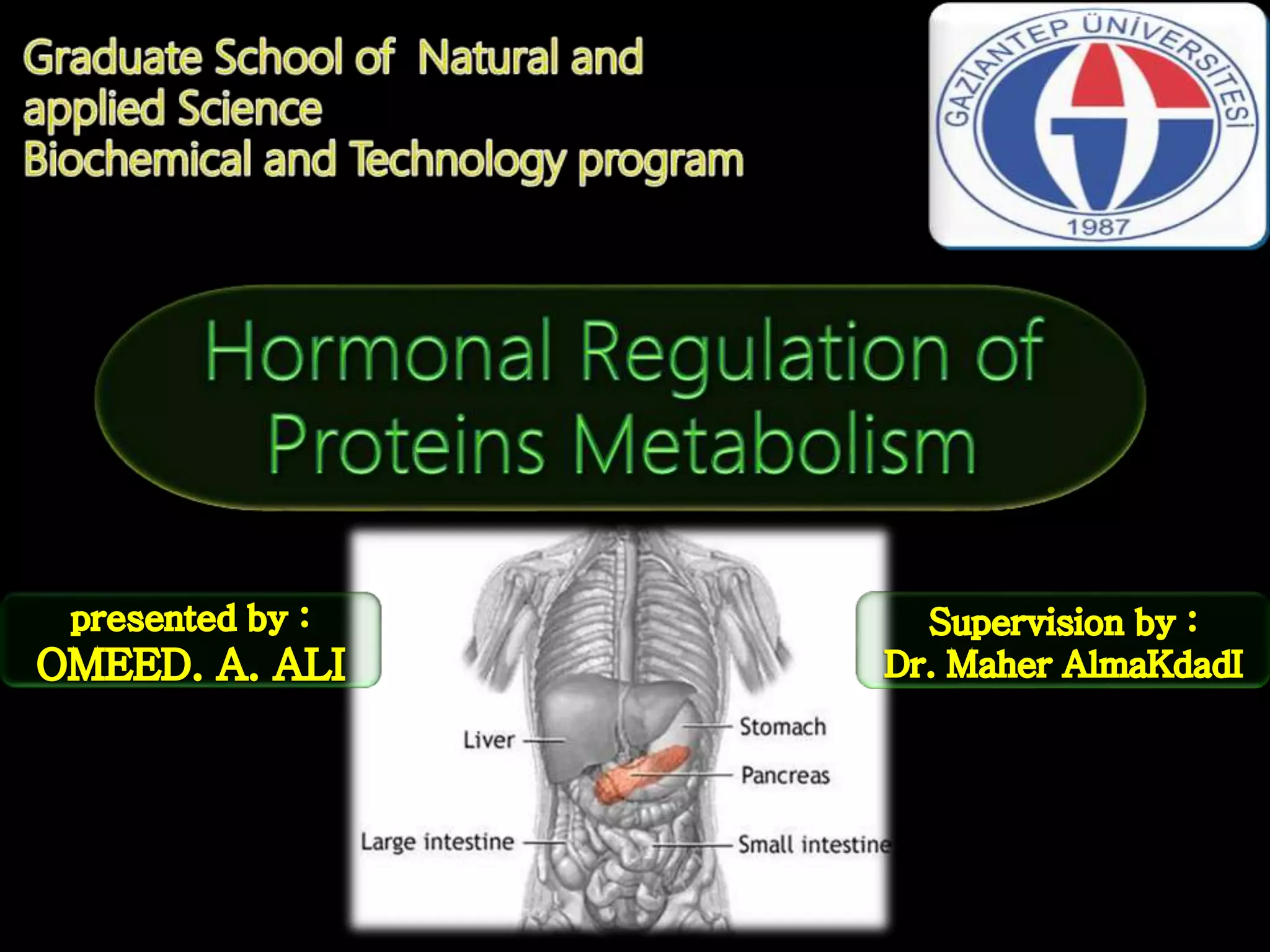 Hormonal regulation of proteins metabolism | PPTX
