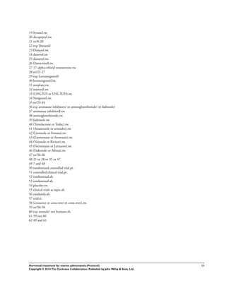 Hormonal treatment for uterine adenomyosis (protocol) cochrane | PDF
