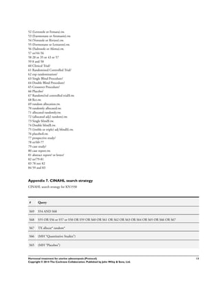 Hormonal treatment for uterine adenomyosis (protocol) cochrane | PDF