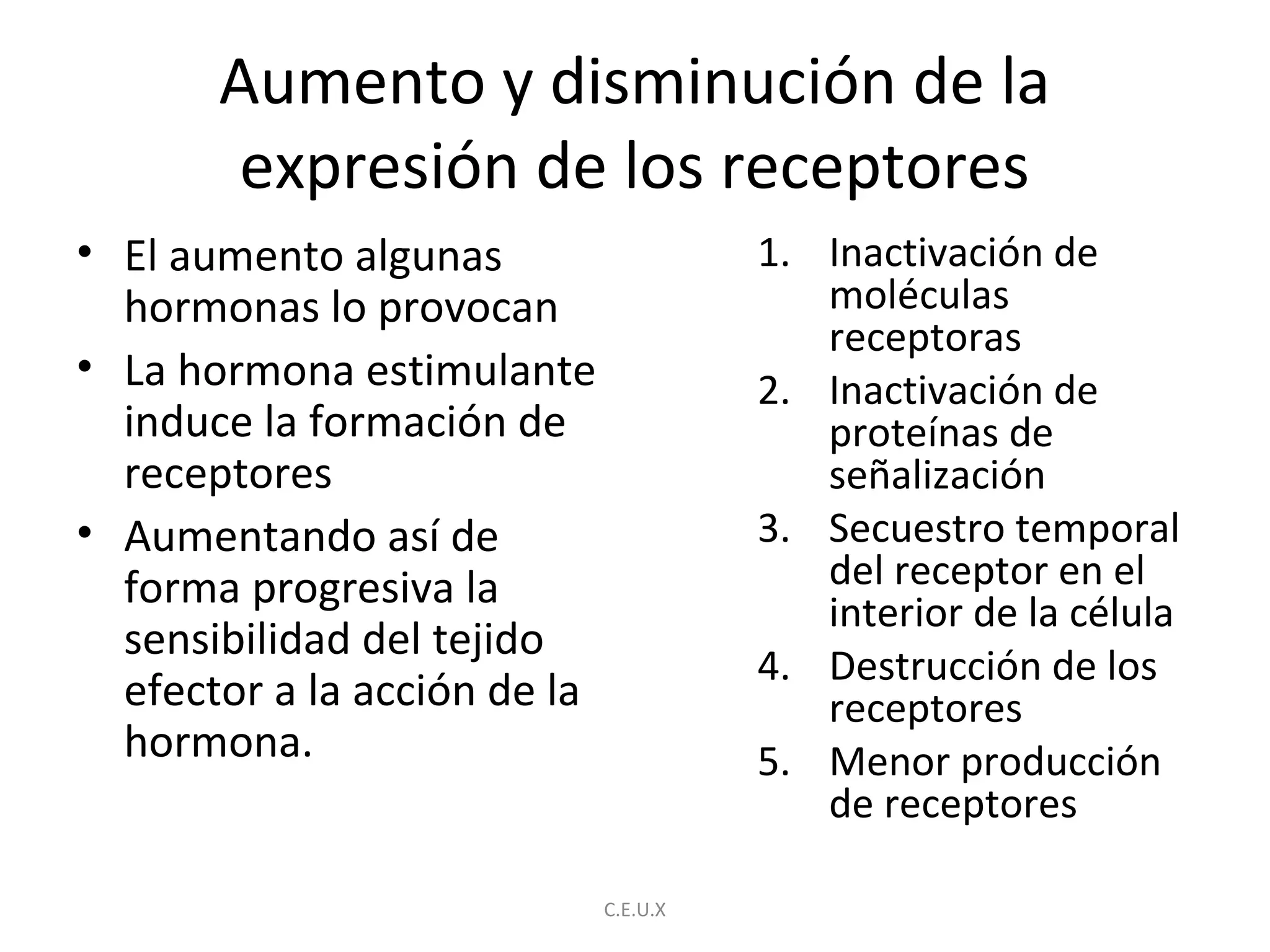 Hormonas y receptores | PPT