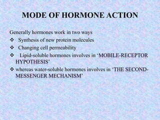 Hormone action | PPTX
