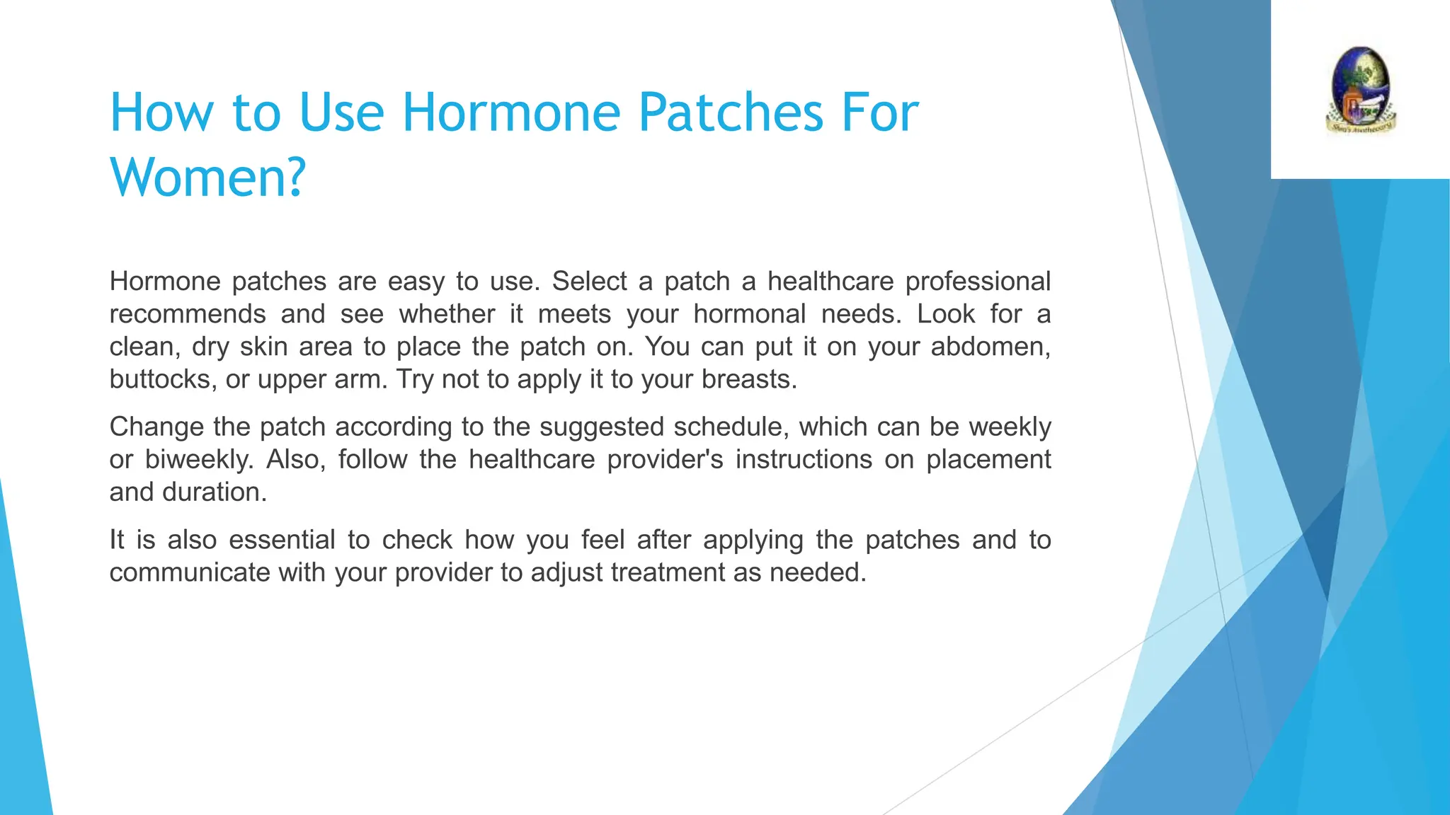 Hormone Patches For Women: Uses, Benefits, and Side Effects | PPT
