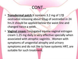 HORMONE REPLACEMENT therapy | PPTX