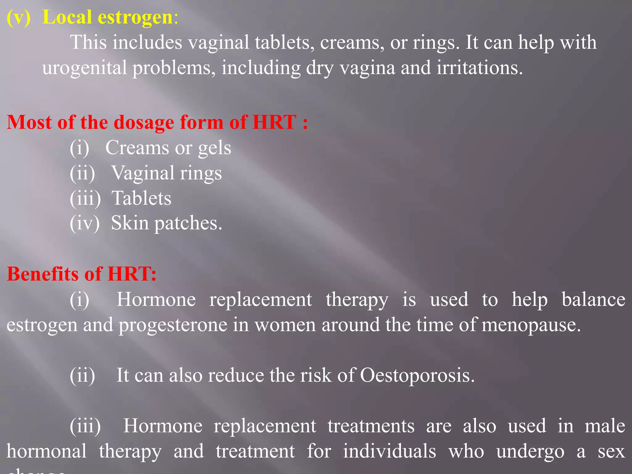 Hormone replacement therapy | PPTX
